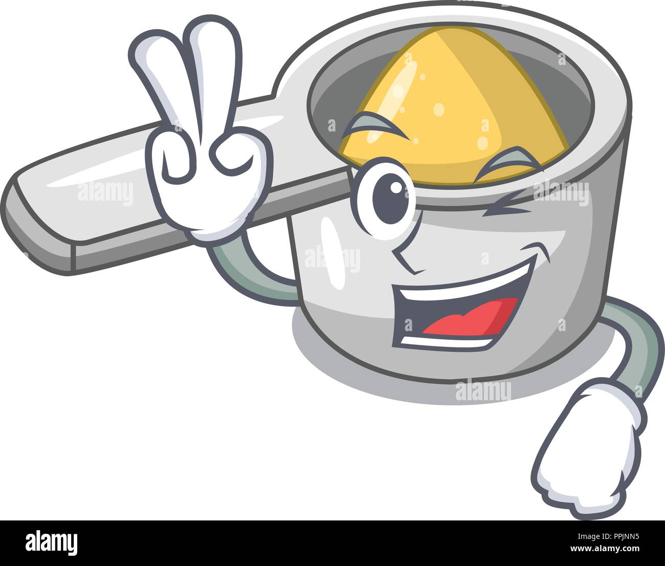 Two finger character measuring spoon for cooking food Stock Vector ...