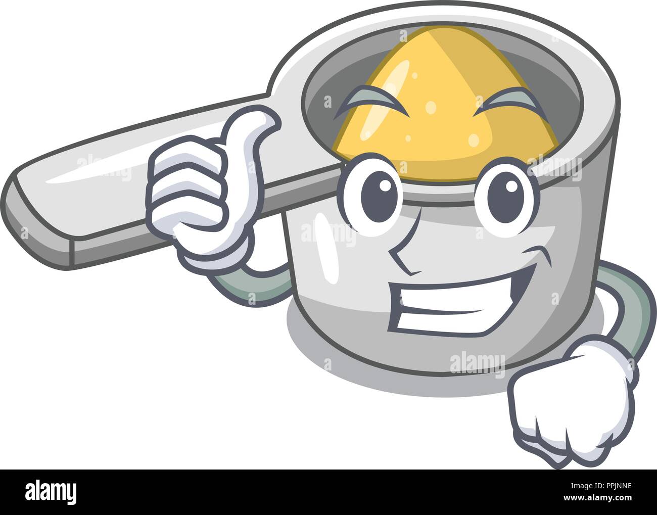 Thumbs up character measuring spoon for cooking food Stock Vector Image ...