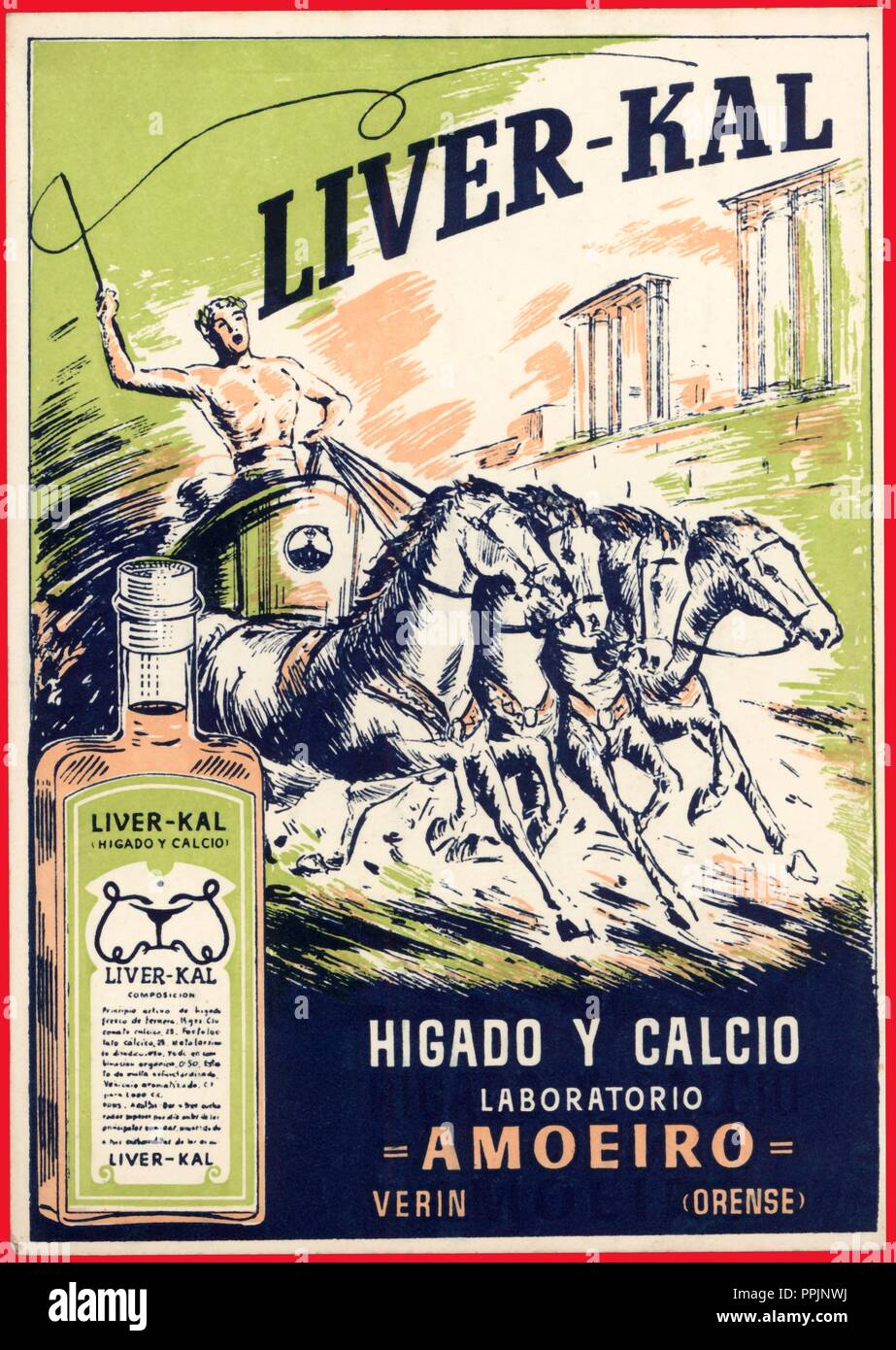 Pharmaceutical advertising Liver-Kal, for treatment of liver and ...