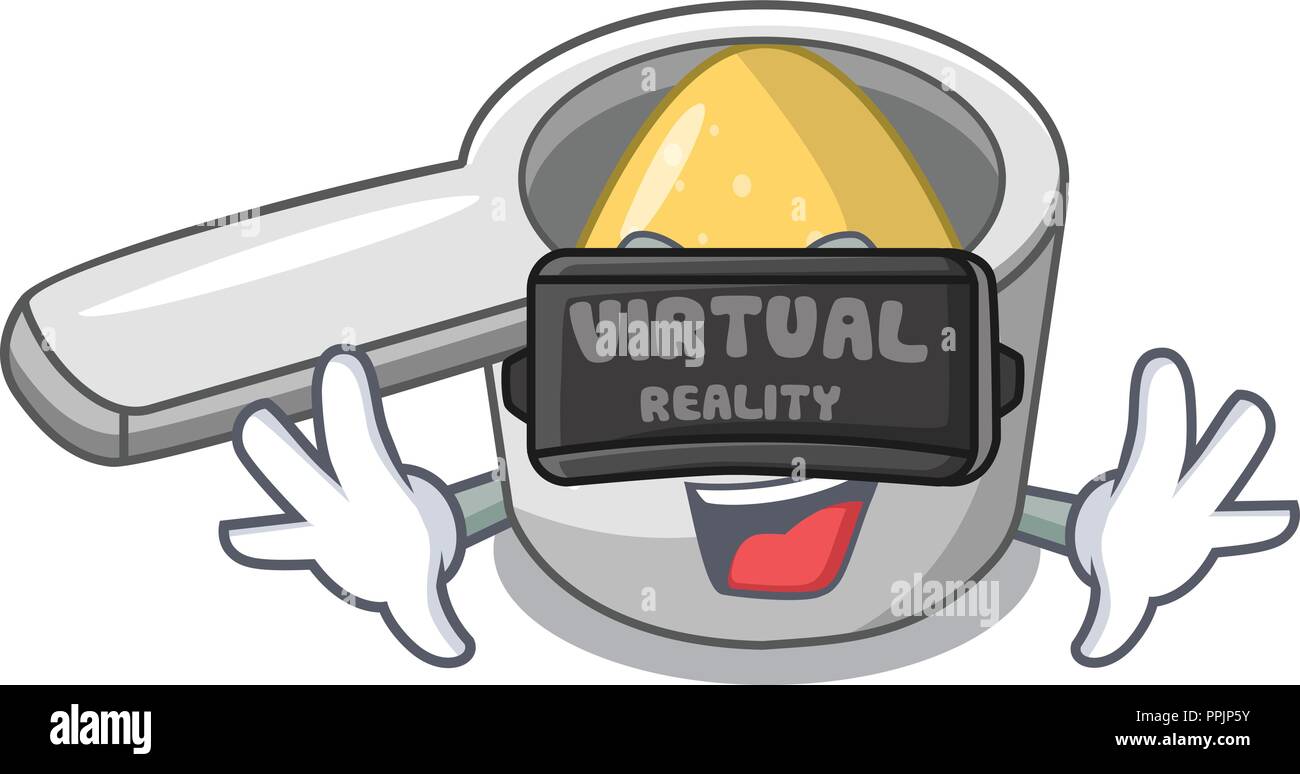 Virtual reality metal measuring spoons isolated on mascot Stock Vector ...
