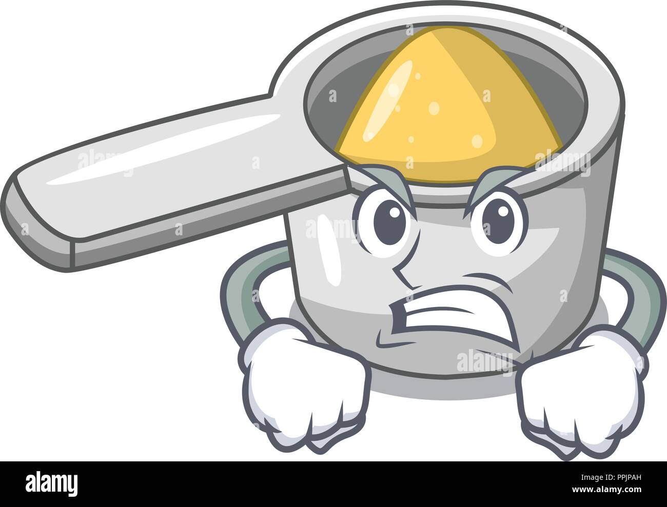 Angry metal measuring spoons isolated on mascot Stock Vector Image ...