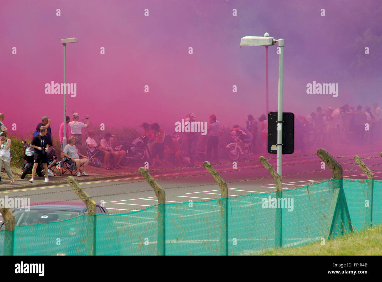 Coloured smoke from planes hi-res stock photography and images - Alamy