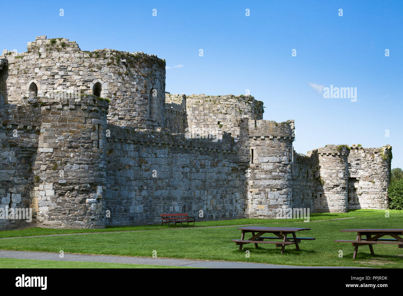 Beaumaris Castle in Beaumaris, Anglesey, North Wales Stock Photo - Alamy