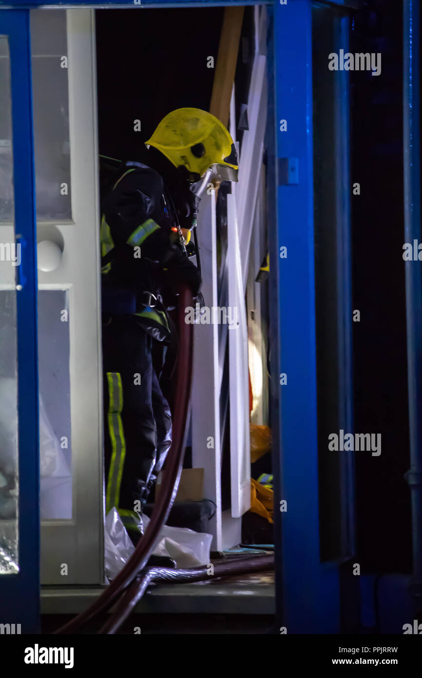 Six fire engines and a height platform tackle a house fire in Havering ...