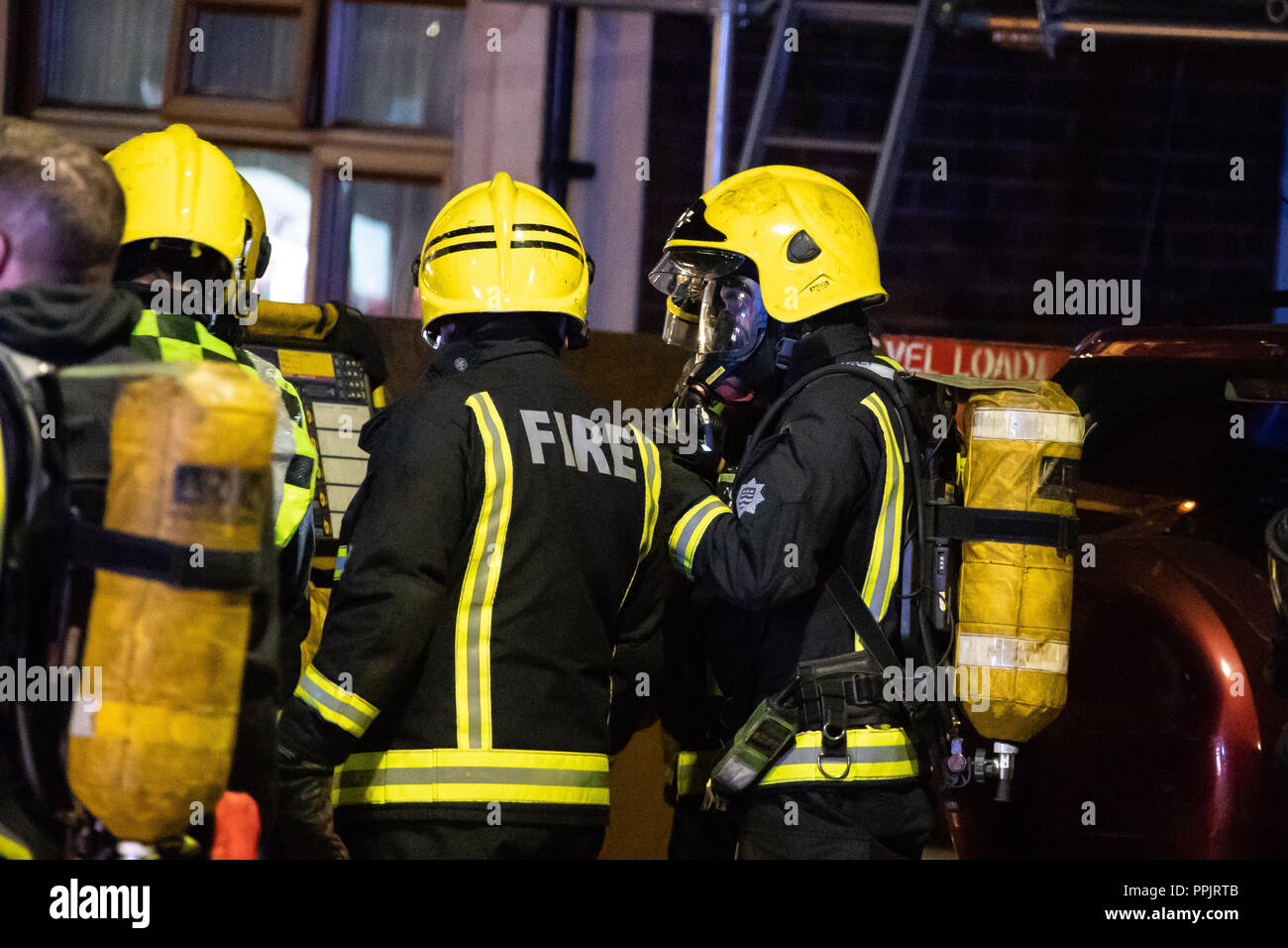 Six fire engines and a height platform tackle a house fire in Havering ...