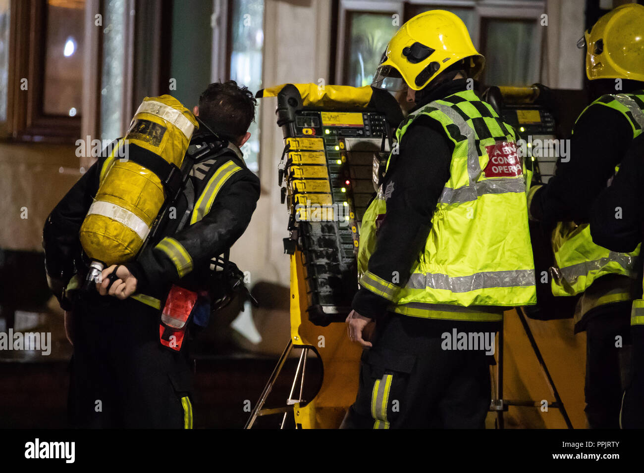 Six fire engines and a height platform tackle a house fire in Havering ...