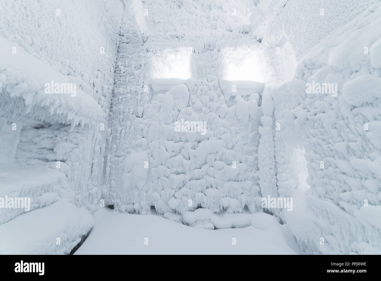 Christmas background from frost. Abstract winter texture for design ...