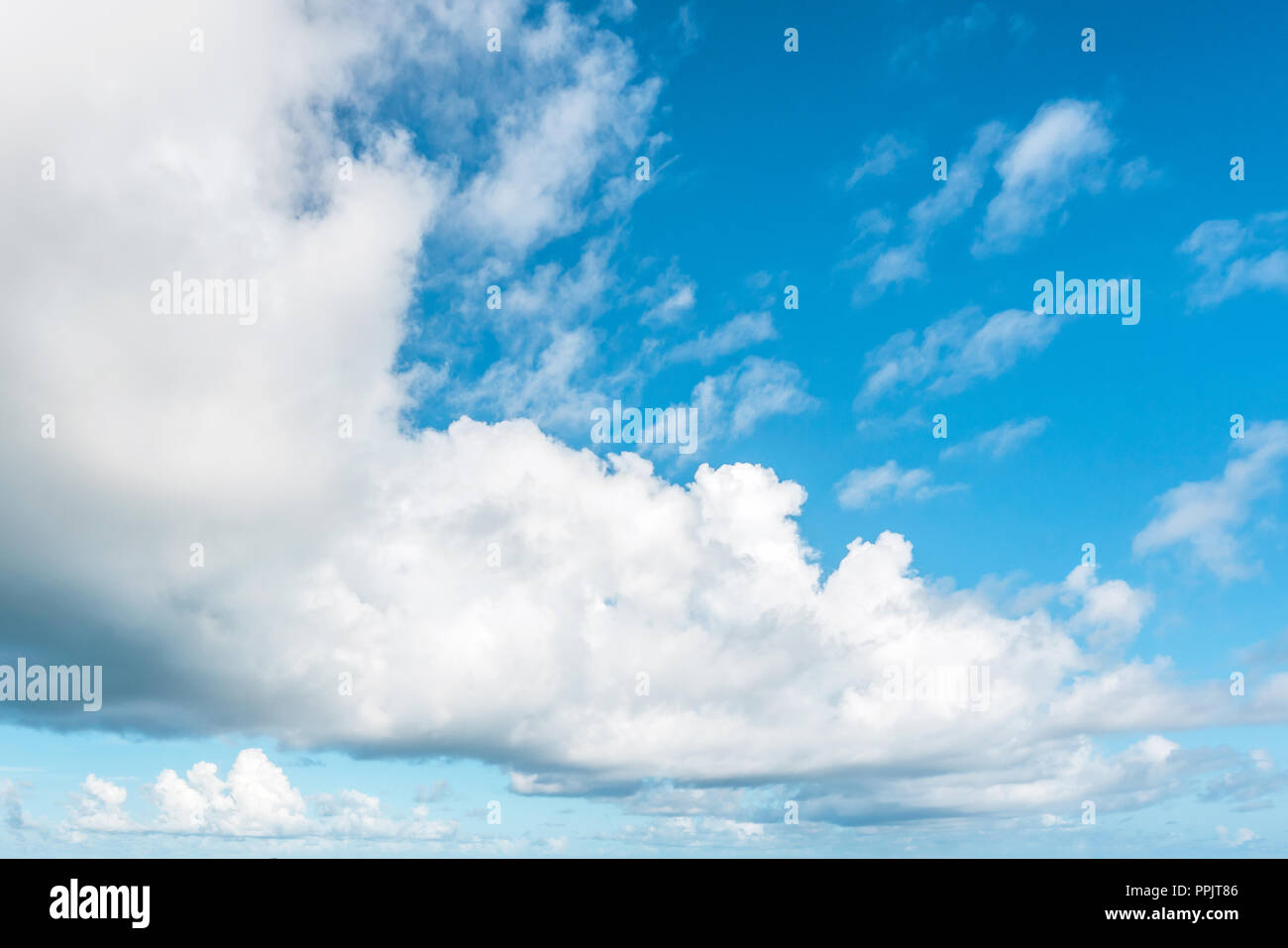 Blue sky with big clouds Stock Photo - Alamy