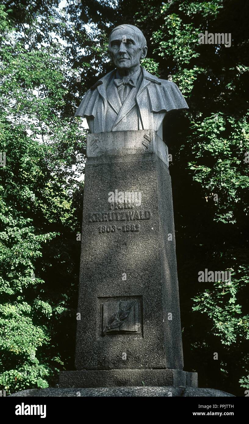 Friedrich Reinhold Kreutzwald (1803-1882). Estonian writer. Bust ...