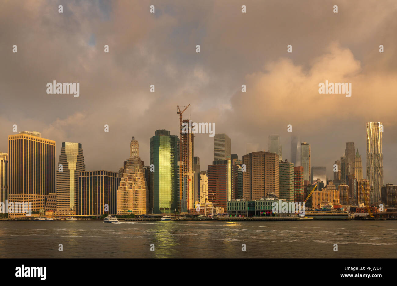 A Steamy Morning Looking Over The New York City Skyline