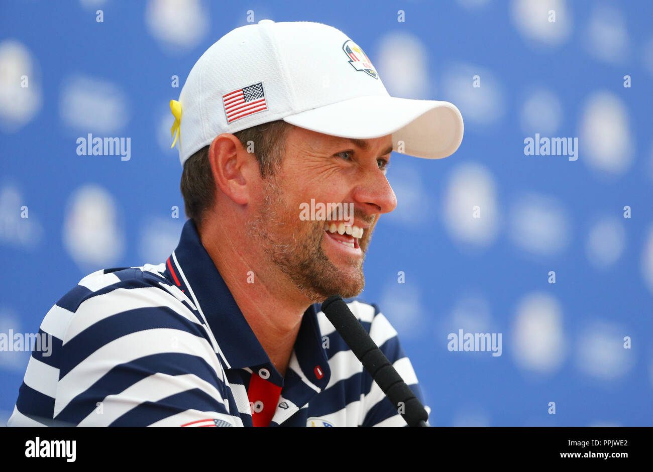 Team USA's Webb Simpson during preview day three of the Ryder Cup at Le ...