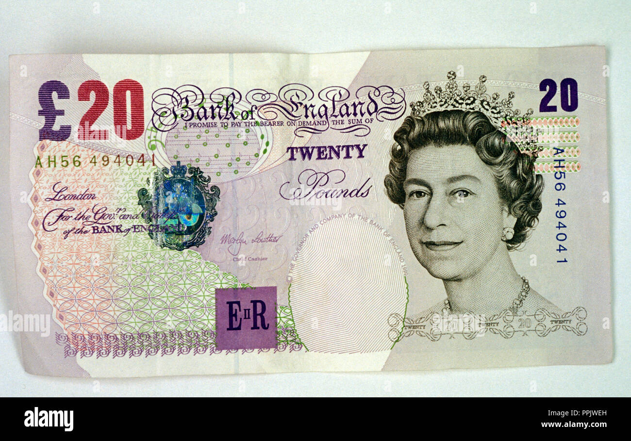 20 pounds banknote queen elizabeth hi-res stock photography and images ...