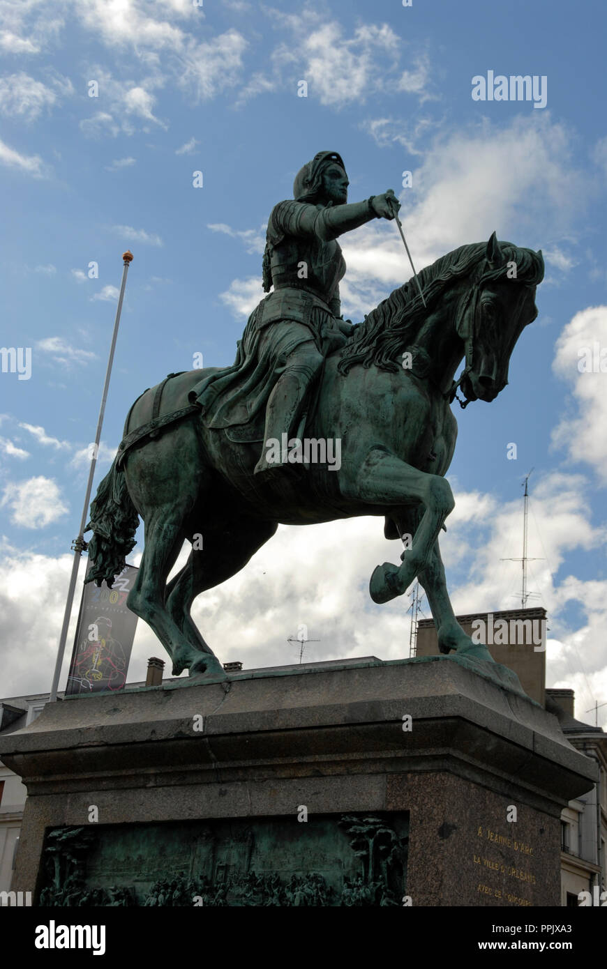 Equestrian statue of Saint Jeanne d'Arc, (Saint Joan of Arc) in Place ...