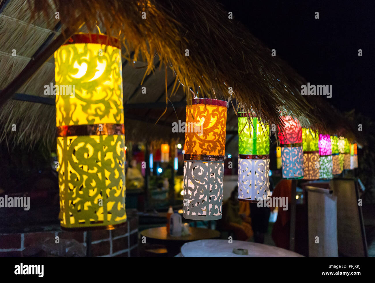 Beautiful multi color chinese lantern hi-res stock photography and ...