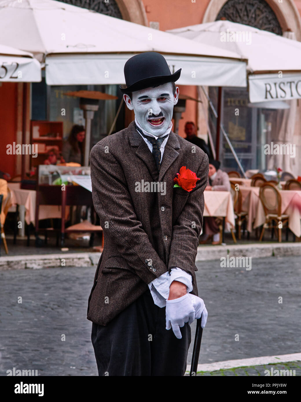 Male dressed as charlie chaplin hi-res stock photography and images - Alamy