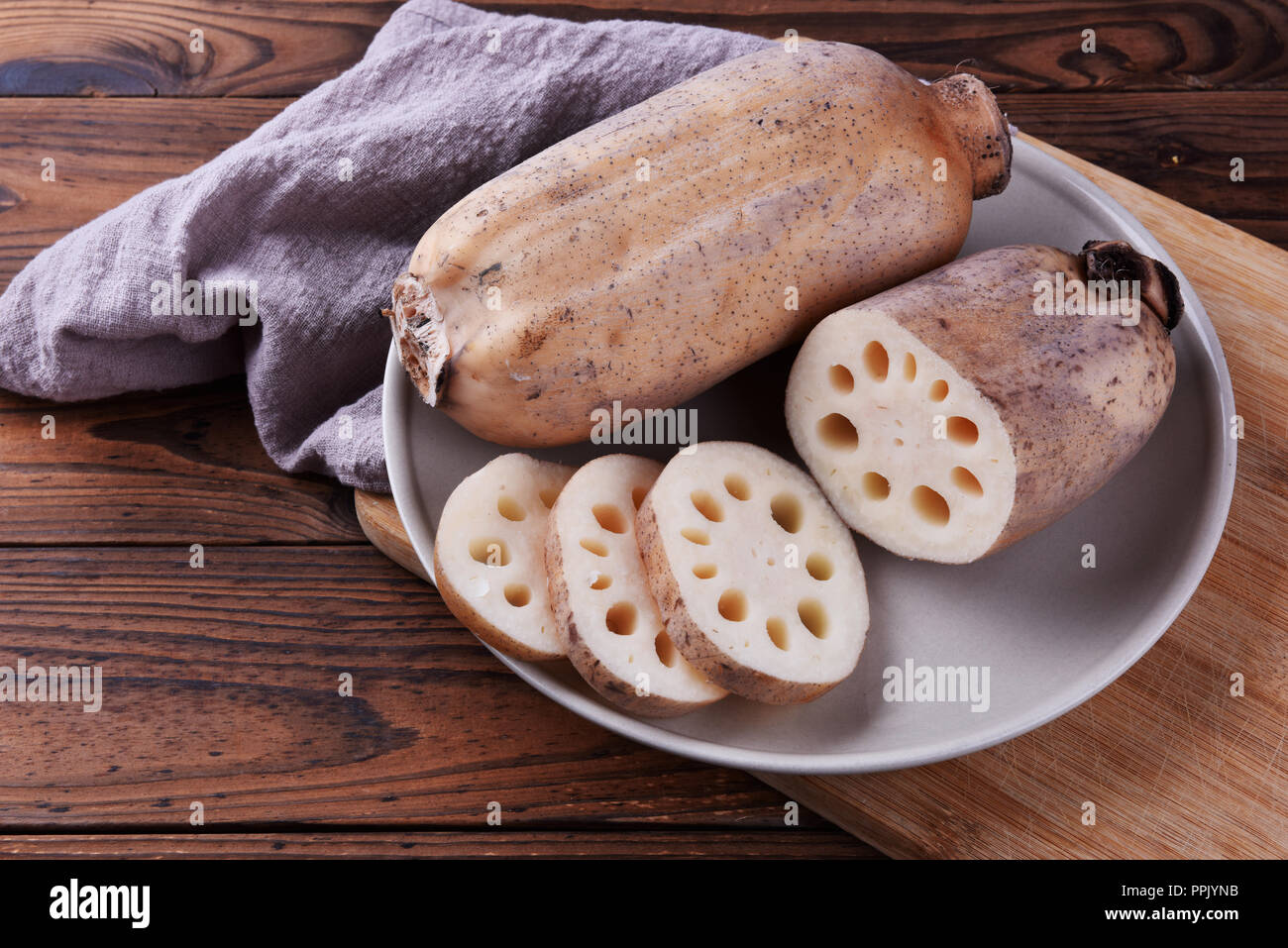 Cooking ingredient lotus root. Lotus root Stock Photo - Alamy