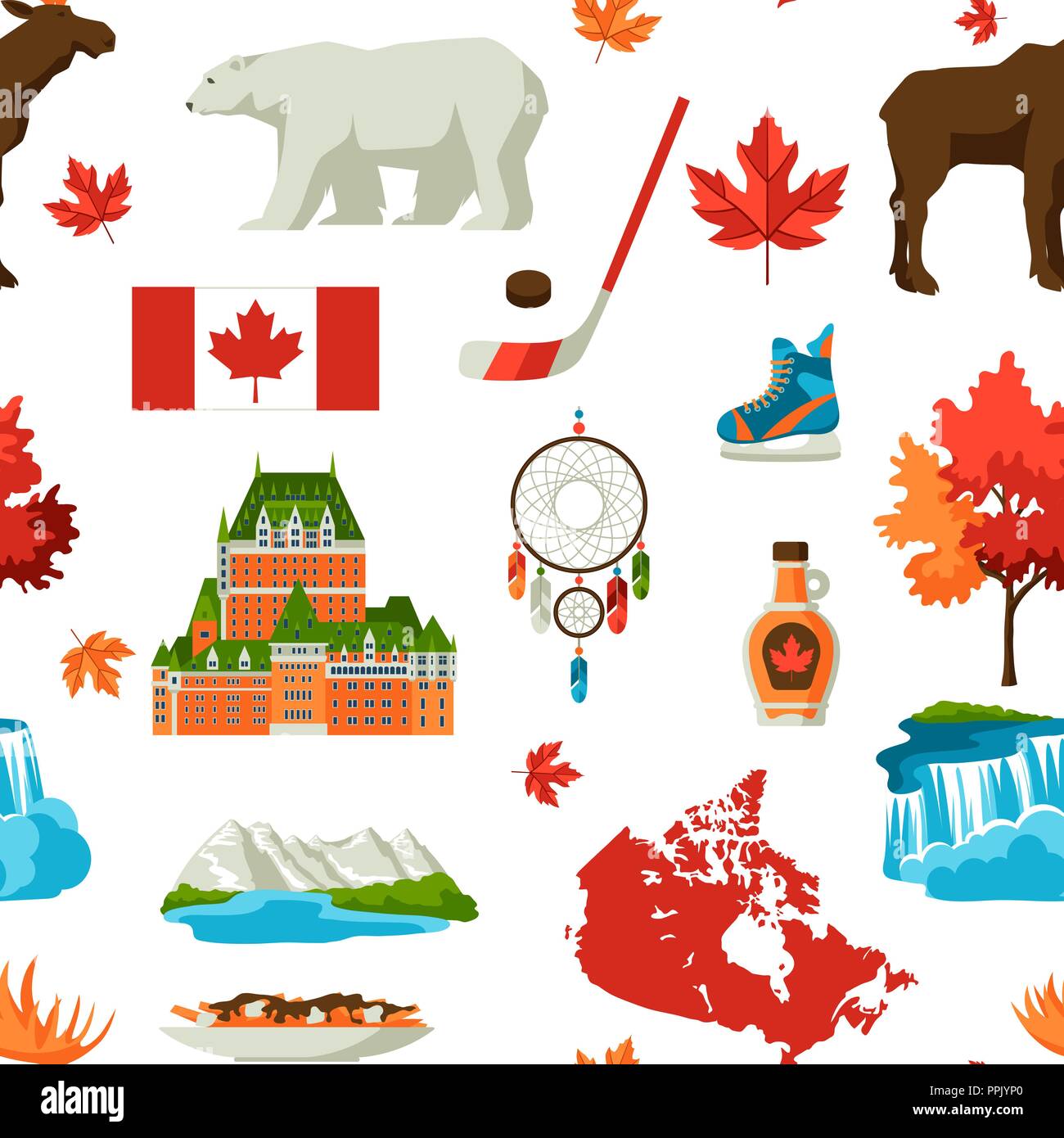Canada seamless pattern Stock Vector Image & Art - Alamy