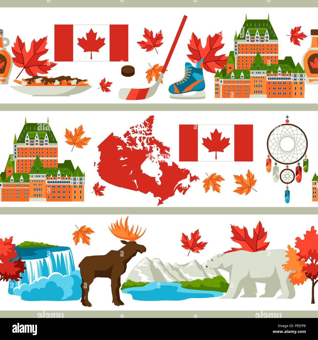 Canada seamless pattern Stock Vector Image & Art - Alamy