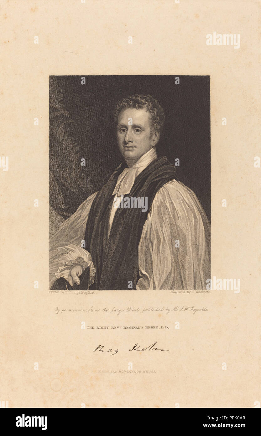 Rev. Reginald Heber, D.D. Dated: published 1831. Medium: stipple ...