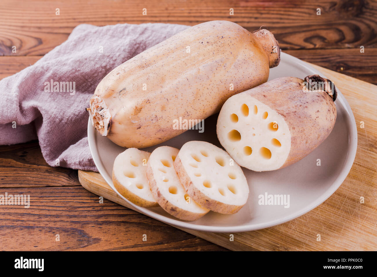 Cooking ingredient lotus root. Lotus root Stock Photo - Alamy