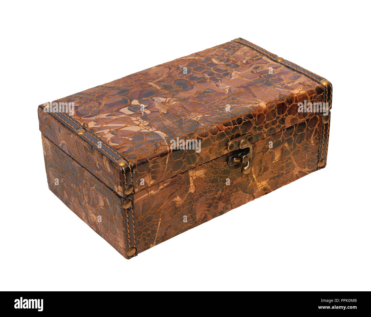 Leather box isolated with clipping path included hi-res stock ...