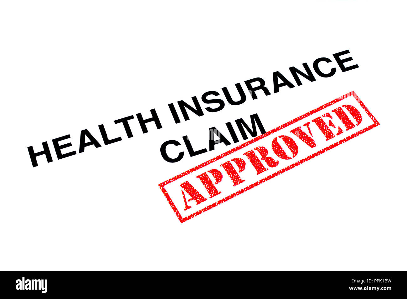 Health Insurance Claim heading stamped with a red APPROVED rubber stamp ...