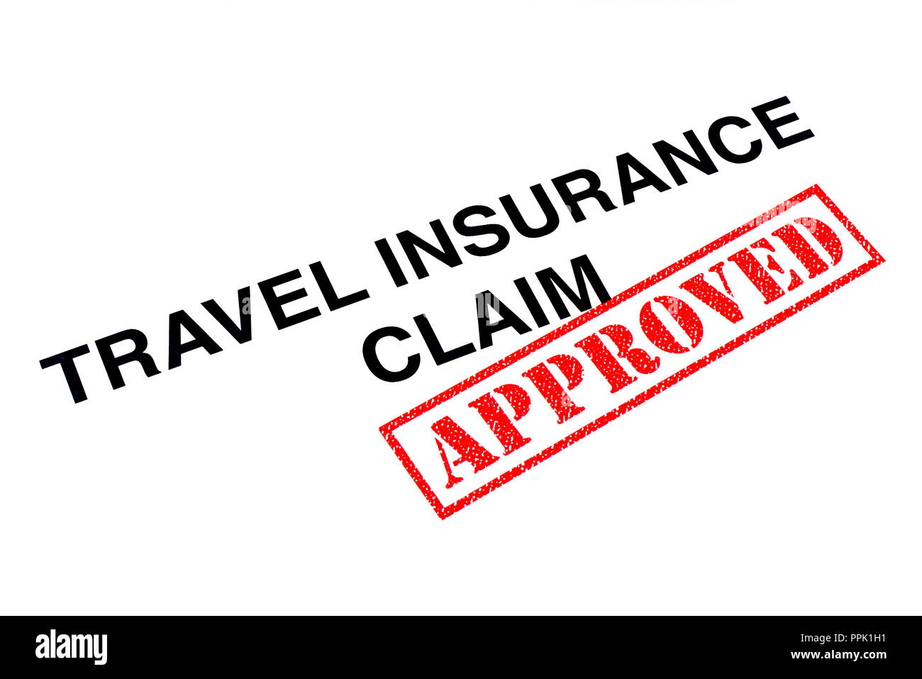 Travel Insurance Claim heading stamped with a red APPROVED rubber stamp ...