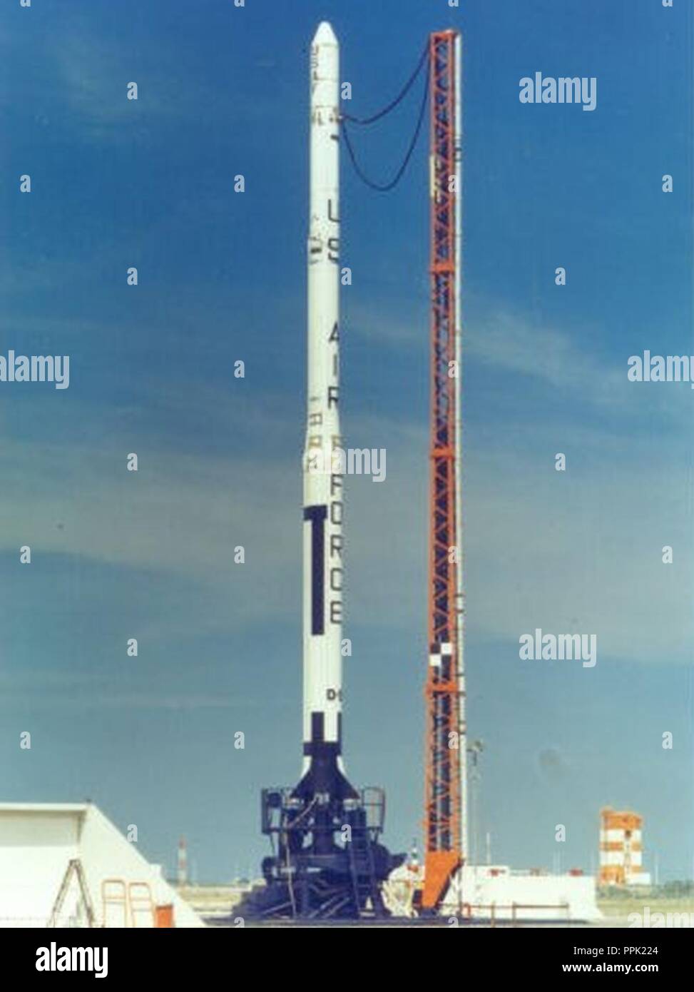 Blue Scout II rocket-02 Stock Photo - Alamy