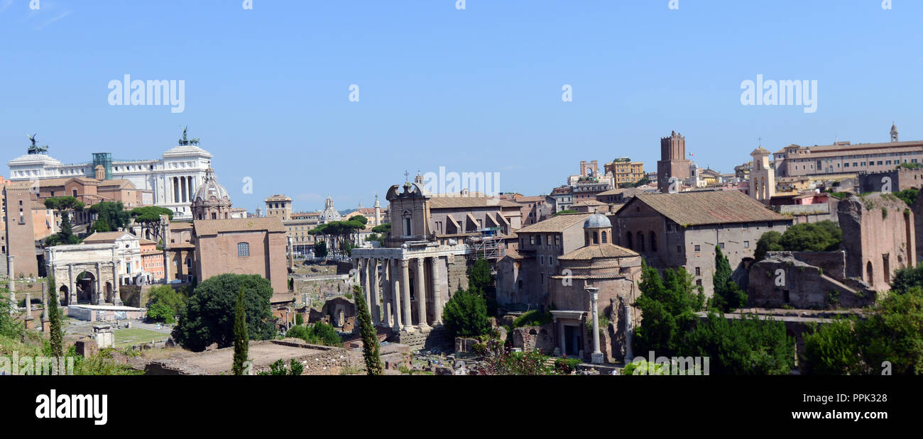 The Roman Forum was the heart of the city of ancient Rome Stock Photo ...