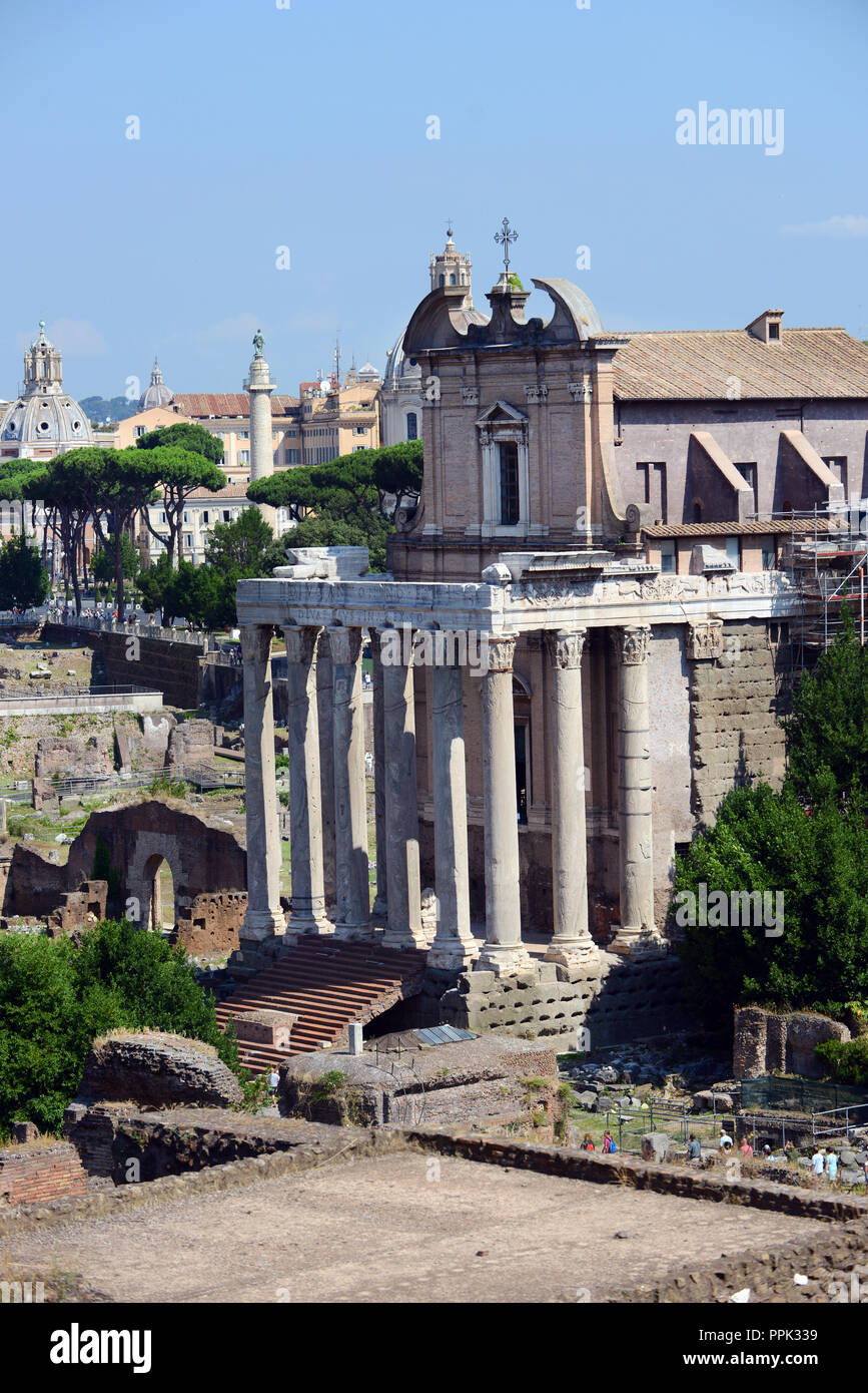 The Roman Forum was the heart of the city of ancient Rome Stock Photo ...