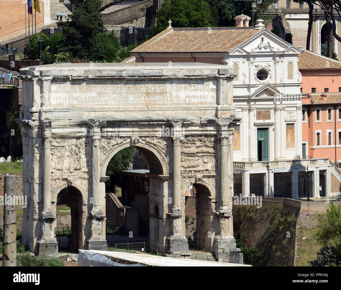 The Roman Forum was the heart of the city of ancient Rome Stock Photo ...