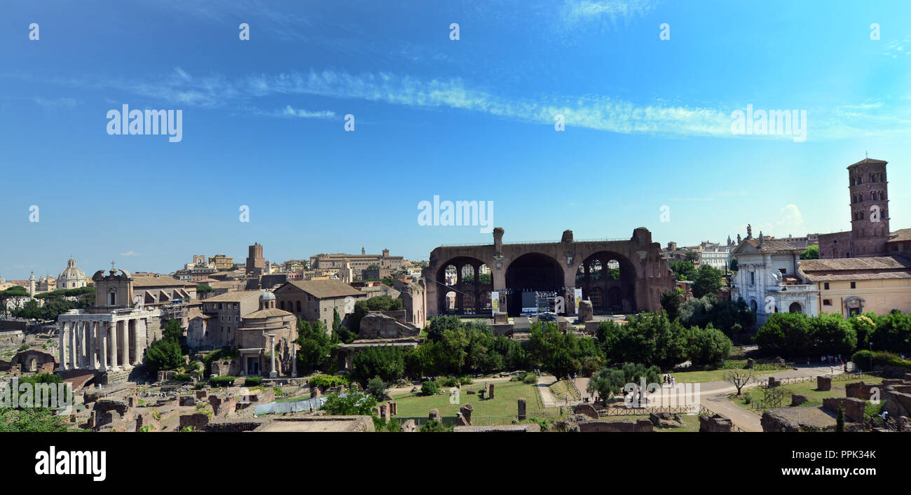 The Roman Forum was the heart of the city of ancient Rome Stock Photo ...