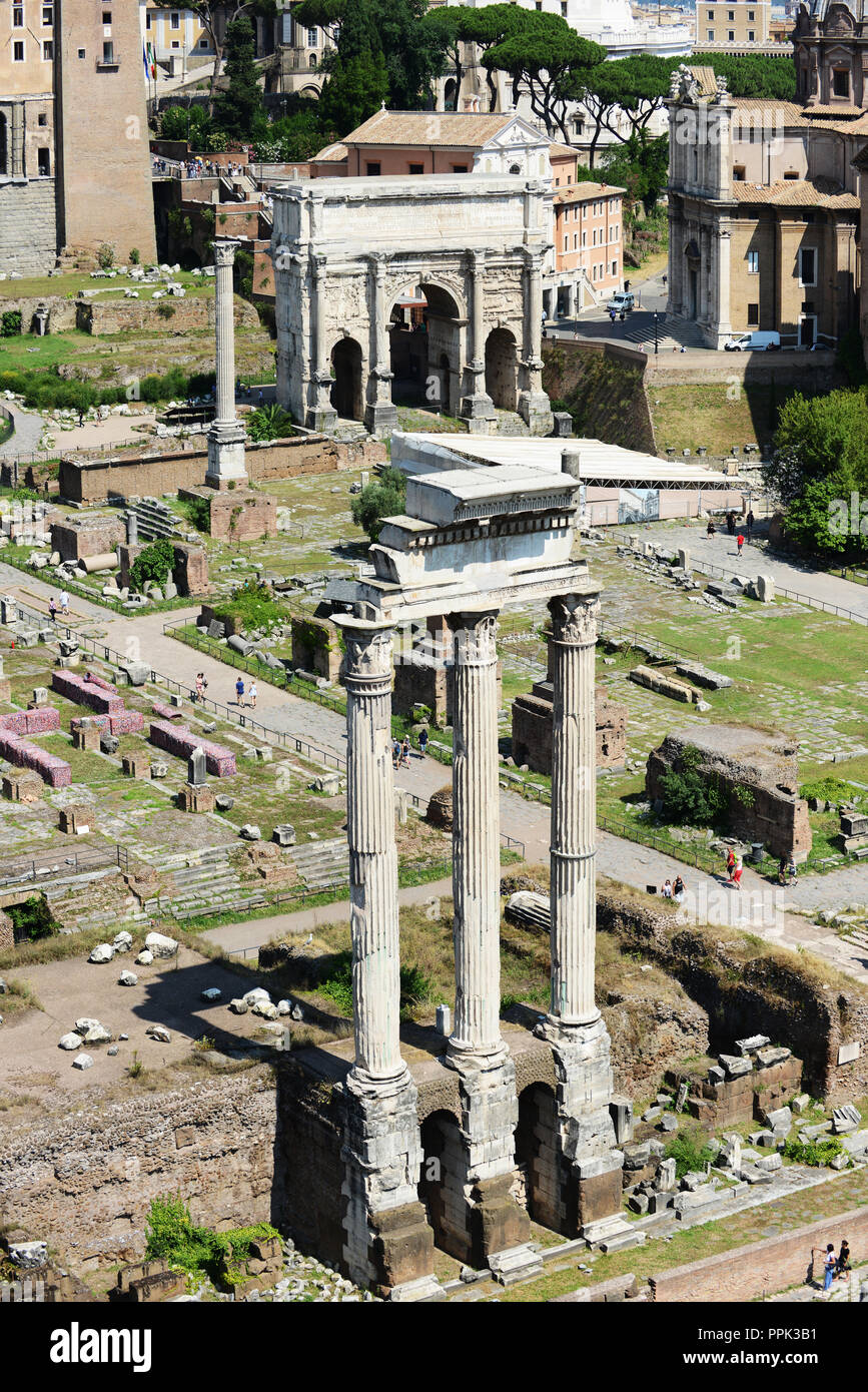 The Roman Forum was the heart of the city of ancient Rome Stock Photo ...