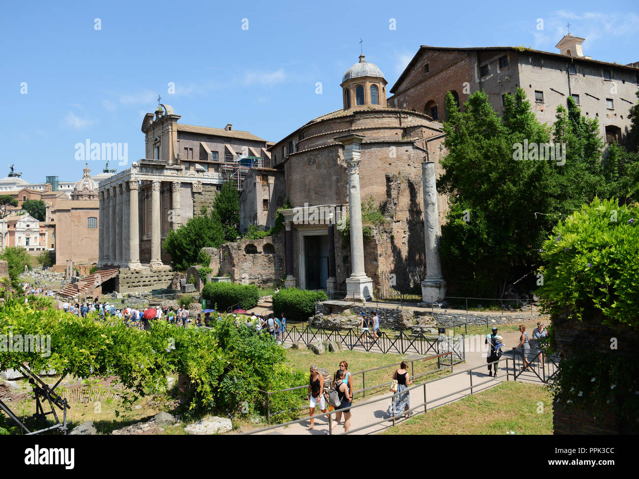 The Roman Forum was the heart of the city of ancient Rome Stock Photo ...