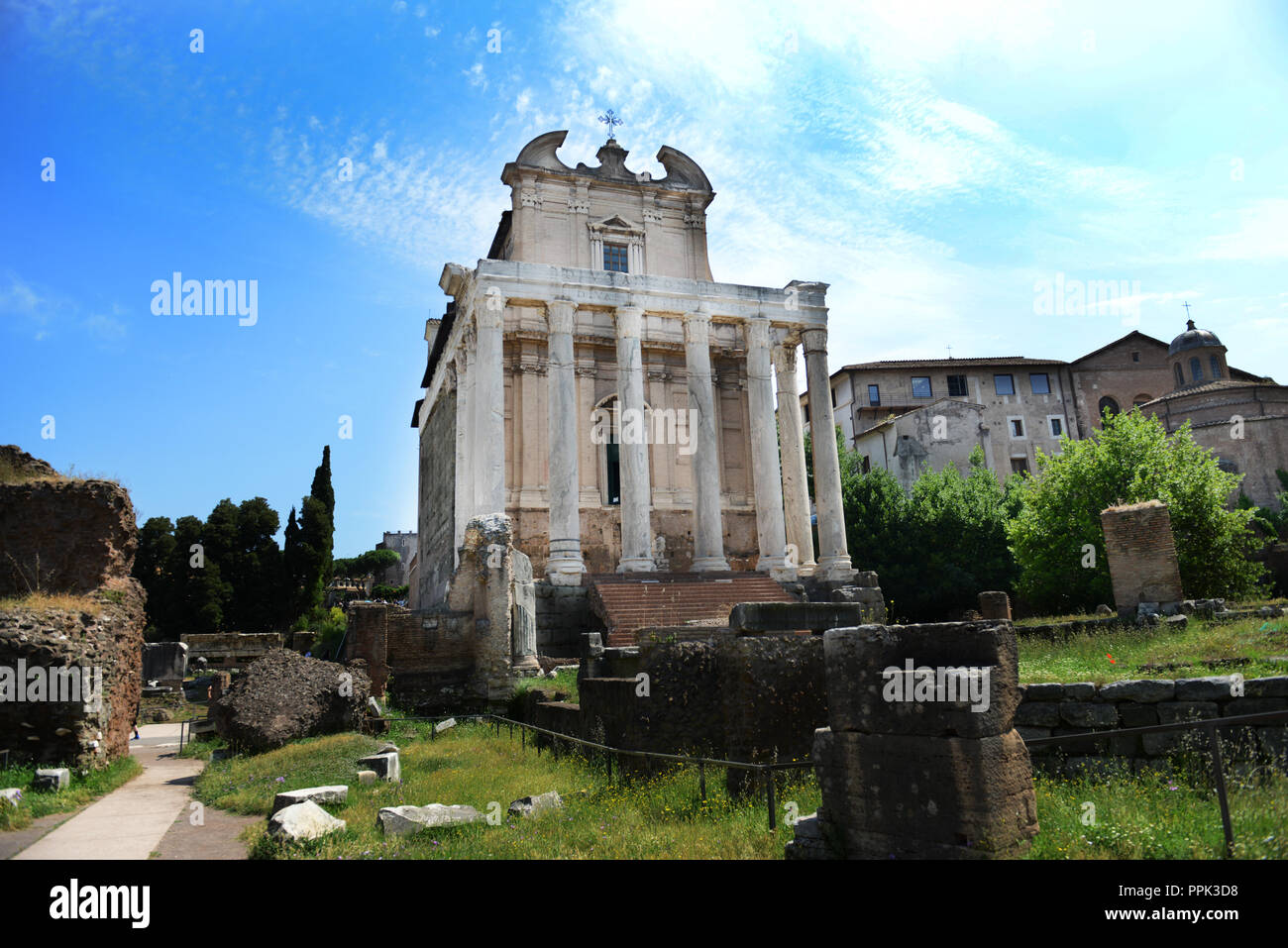 The Roman Forum was the heart of the city of ancient Rome Stock Photo ...