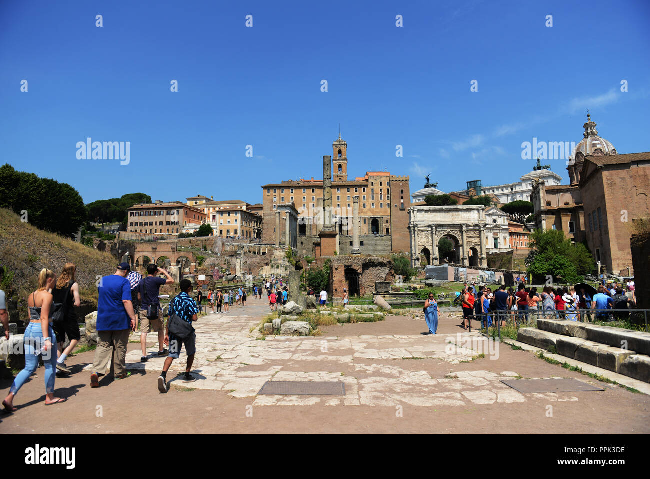 The Roman Forum was the heart of the city of ancient Rome Stock Photo ...