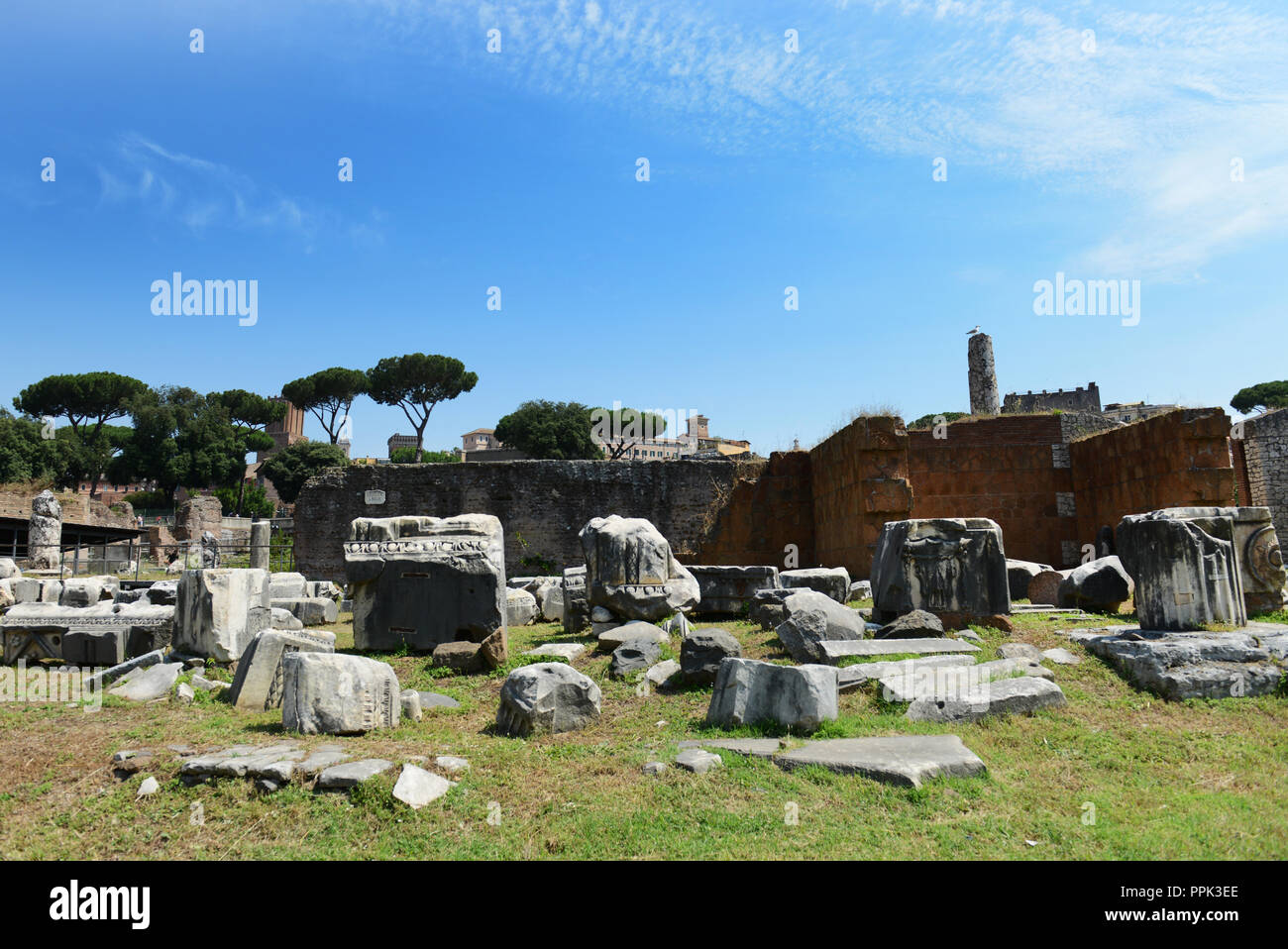The Roman Forum was the heart of the city of ancient Rome Stock Photo ...
