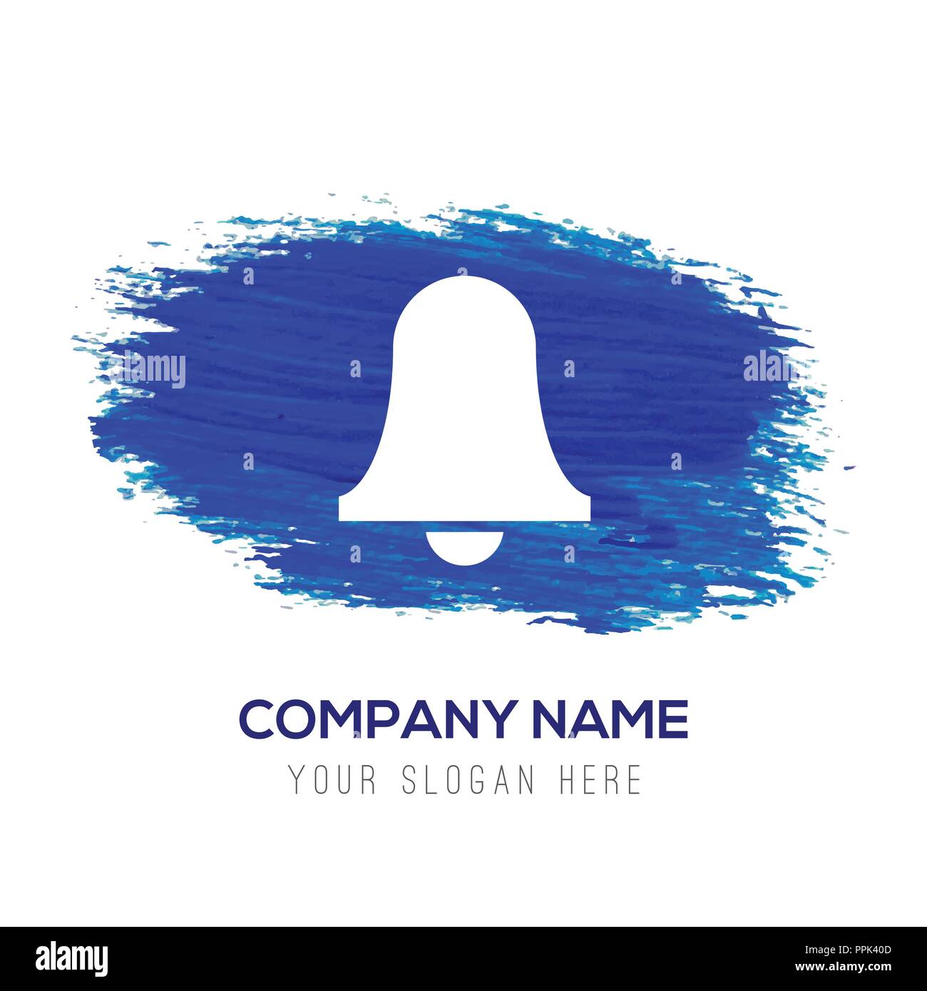 Bell Icon - Blue watercolor background Stock Vector Image & Art - Alamy