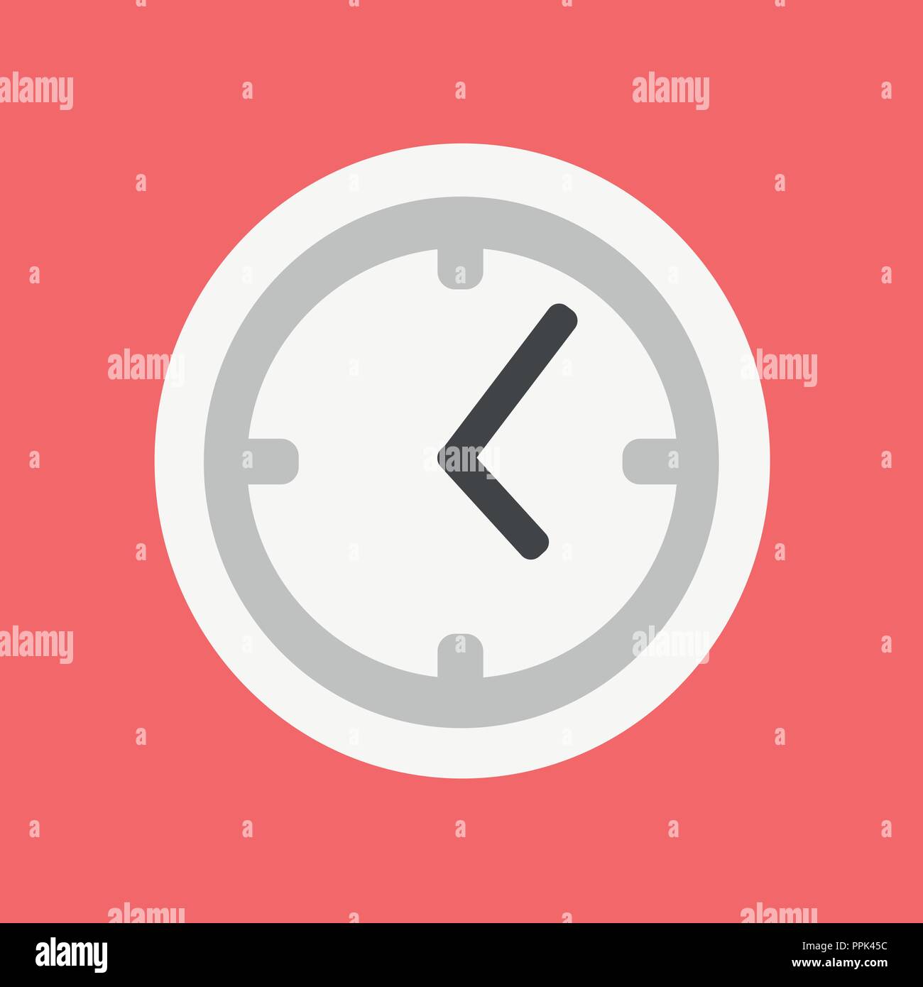 Flat clock icon. Time flat illustration vector Stock Vector Image & Art ...