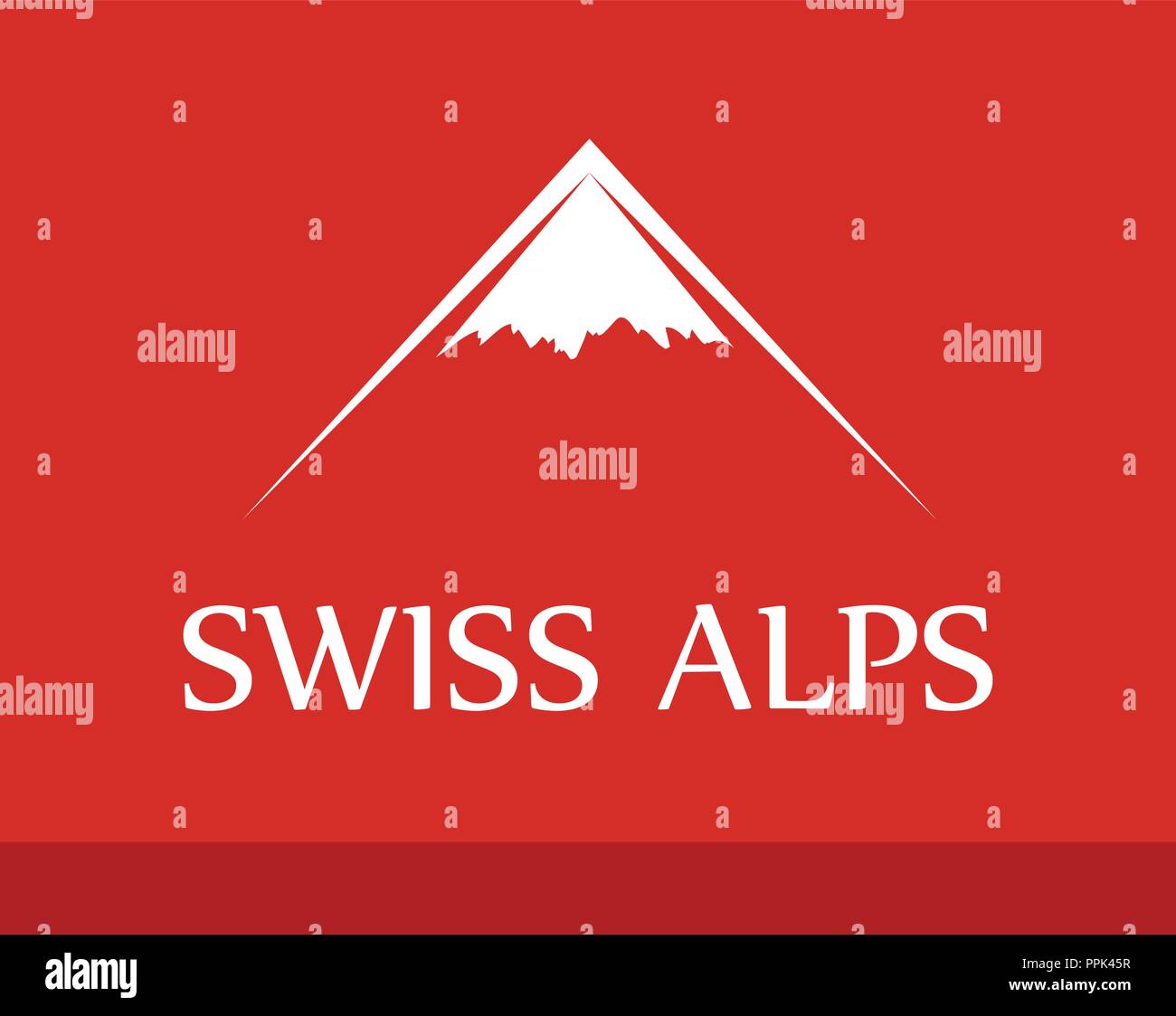 Vector Logo of Swiss Alps on red background Stock Vector Image & Art ...