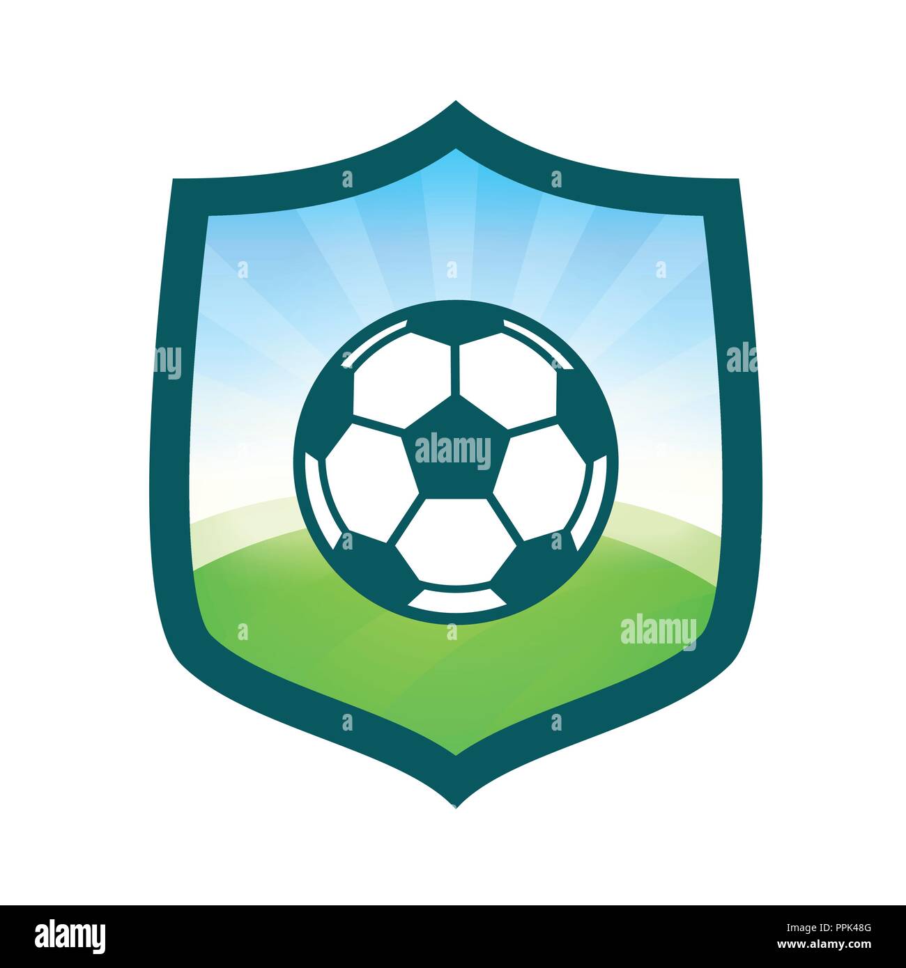 Soccer ball in blue Stock Vector Images - Alamy