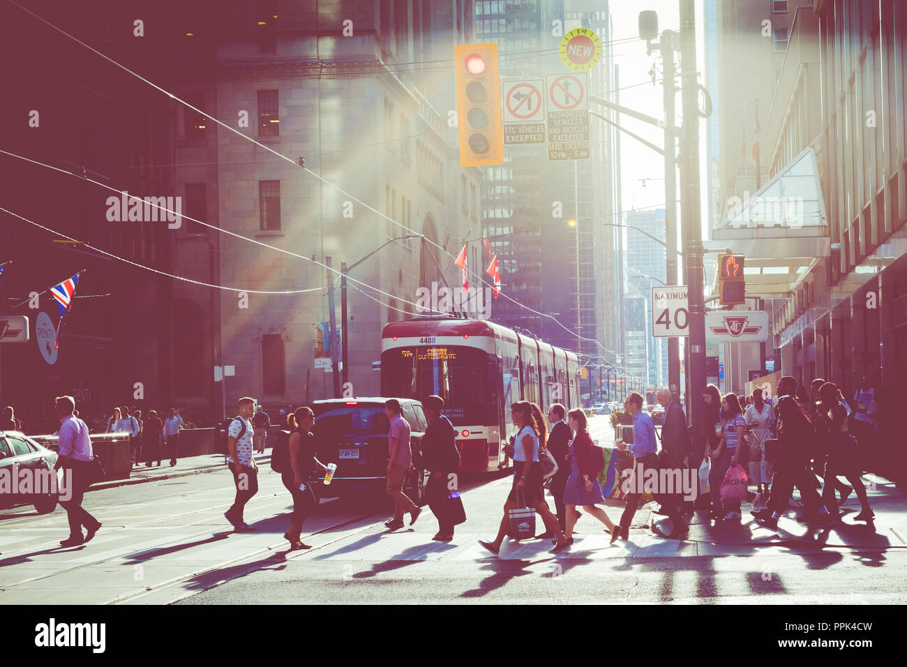 TORONTO, CANADA - SEPTEMBER 17, 2018: Rush hour atToronto's busiest ...