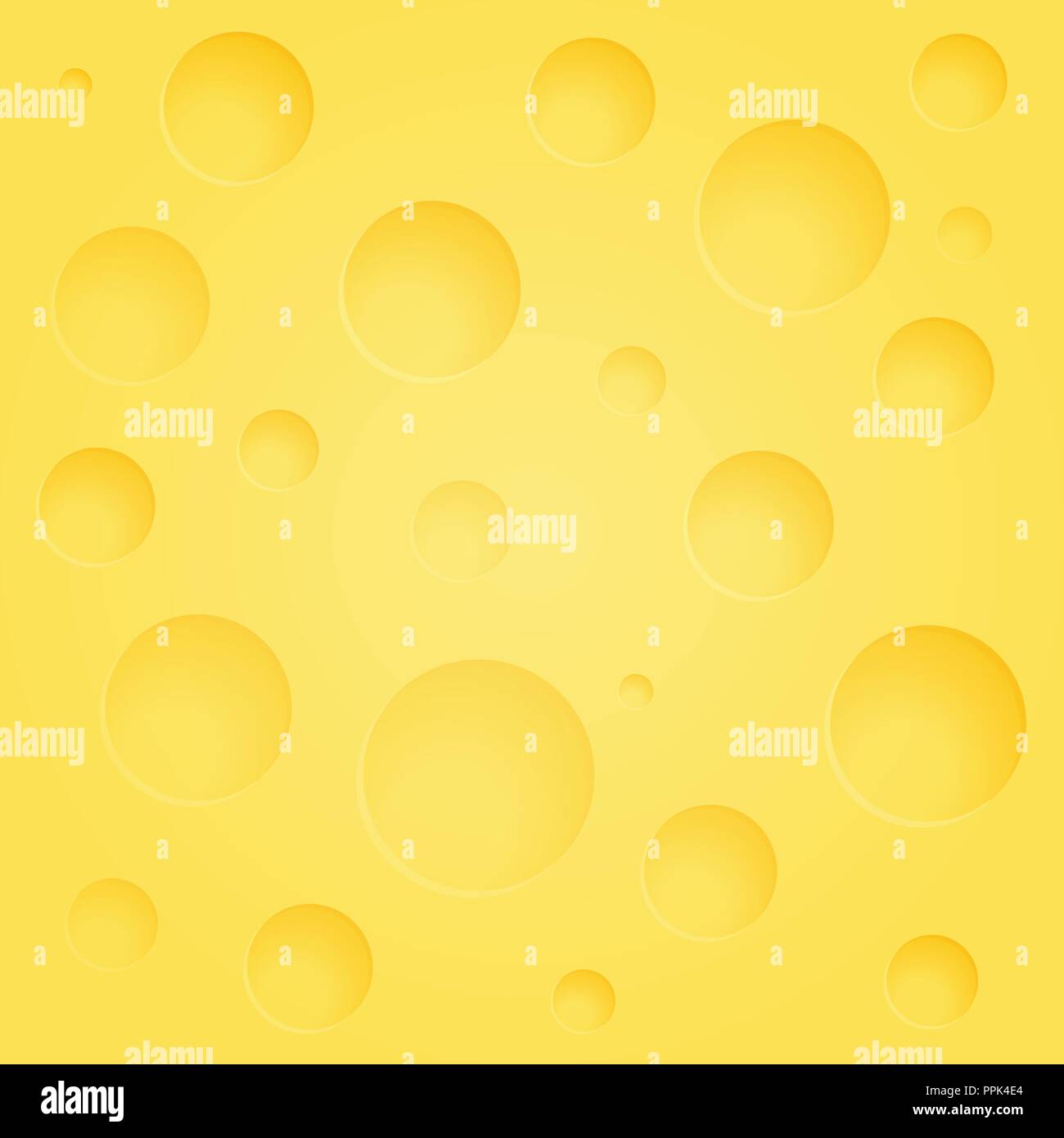 Vector Background of Cheese with Holes - Yellow Texture Pattern Stock ...