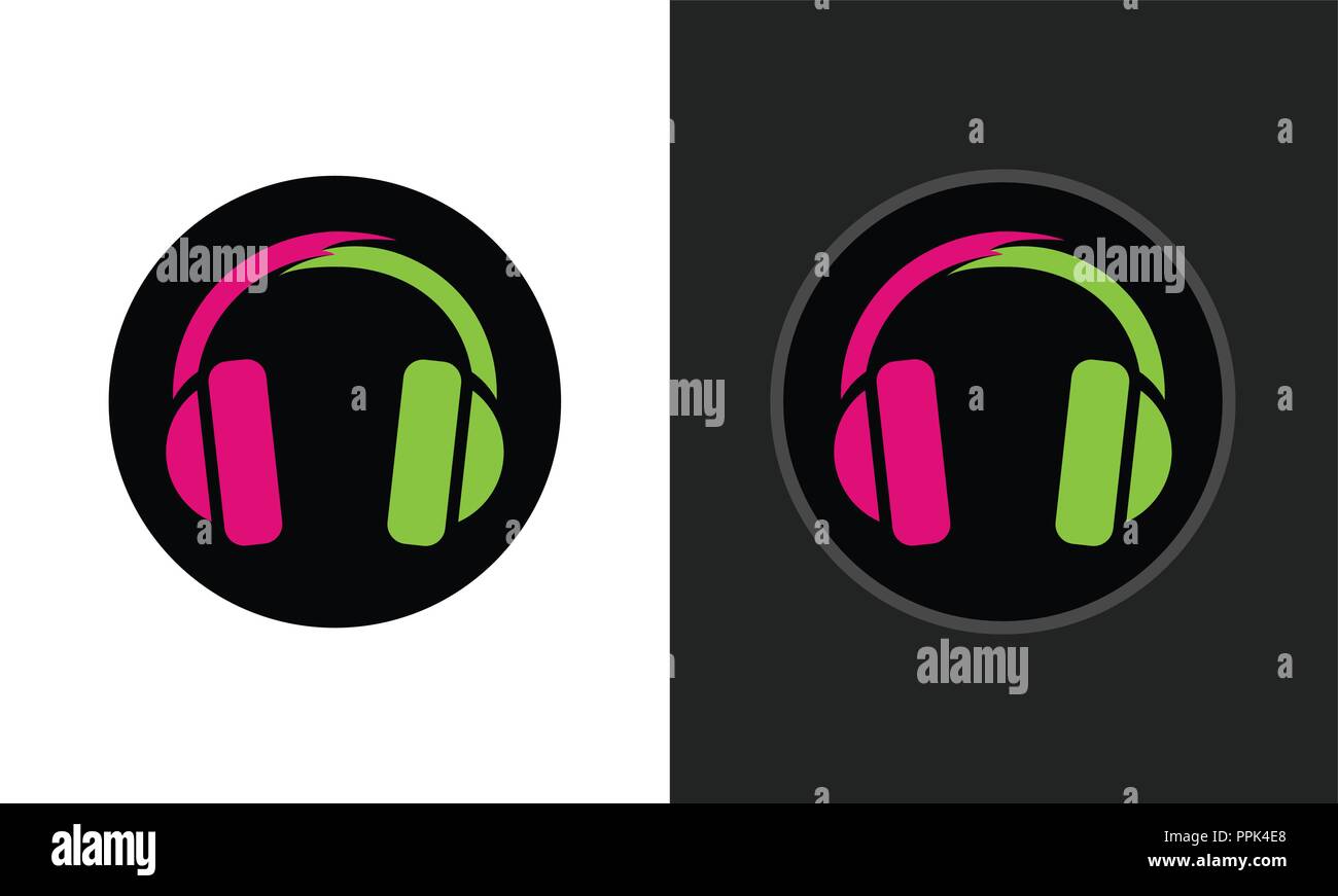 Colorful Modern Logo for Music Club - Vector Emblem isolated on white ...