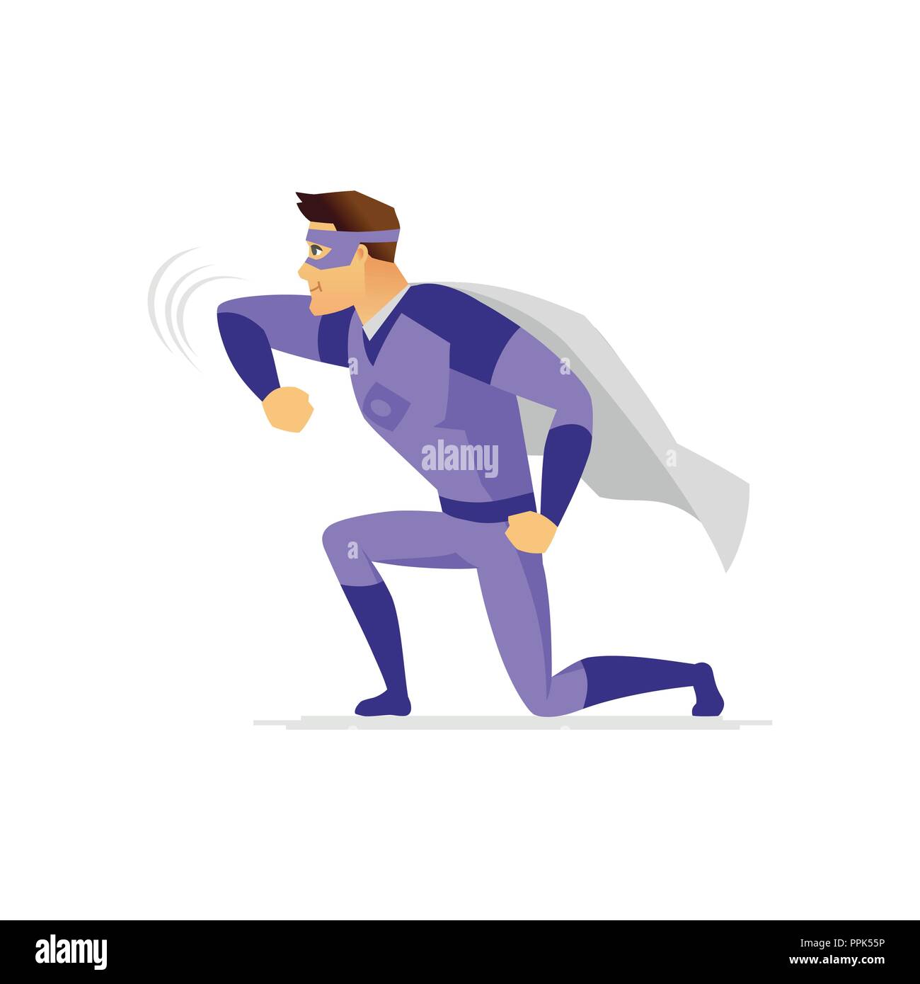 Superhero - modern cartoon people character colorful illustration Stock ...