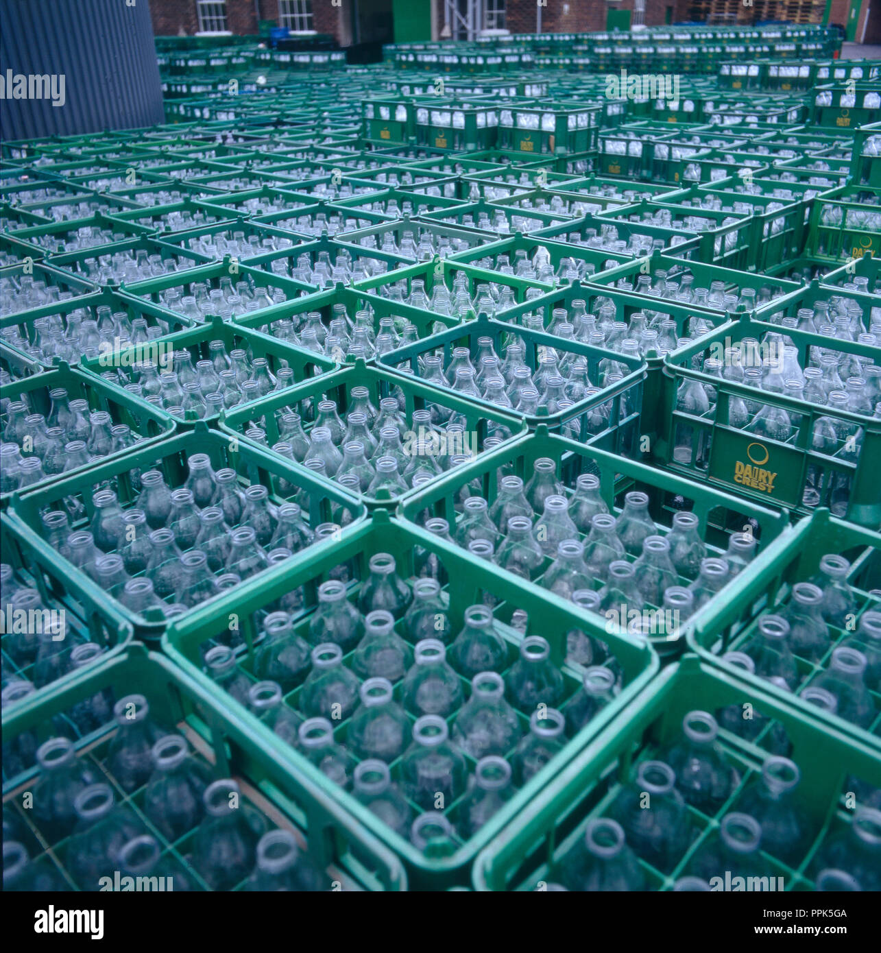Milk bottling plant Stock Photo - Alamy