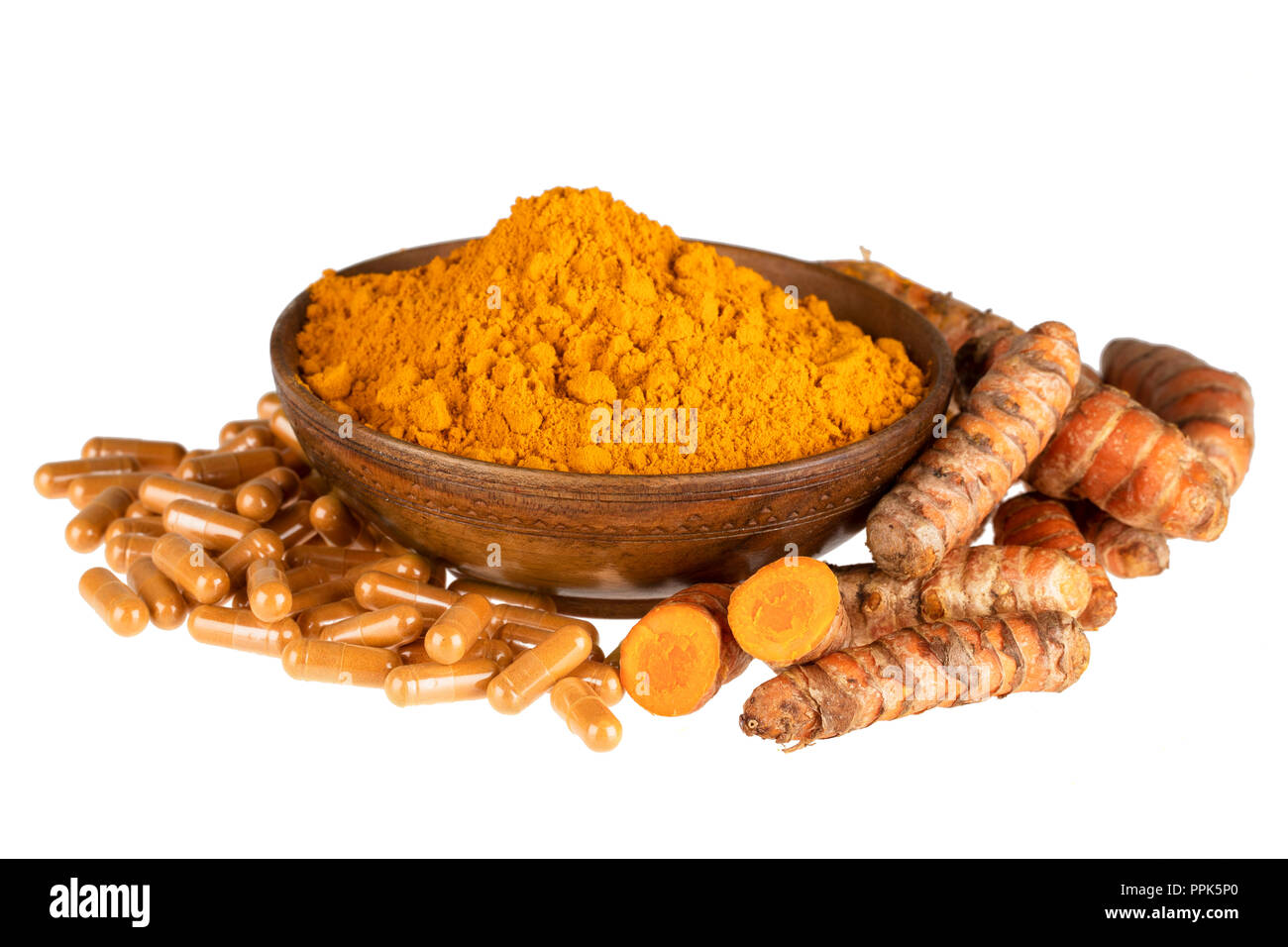 Turmeric tumeric roots isolated on hi-res stock photography and images ...