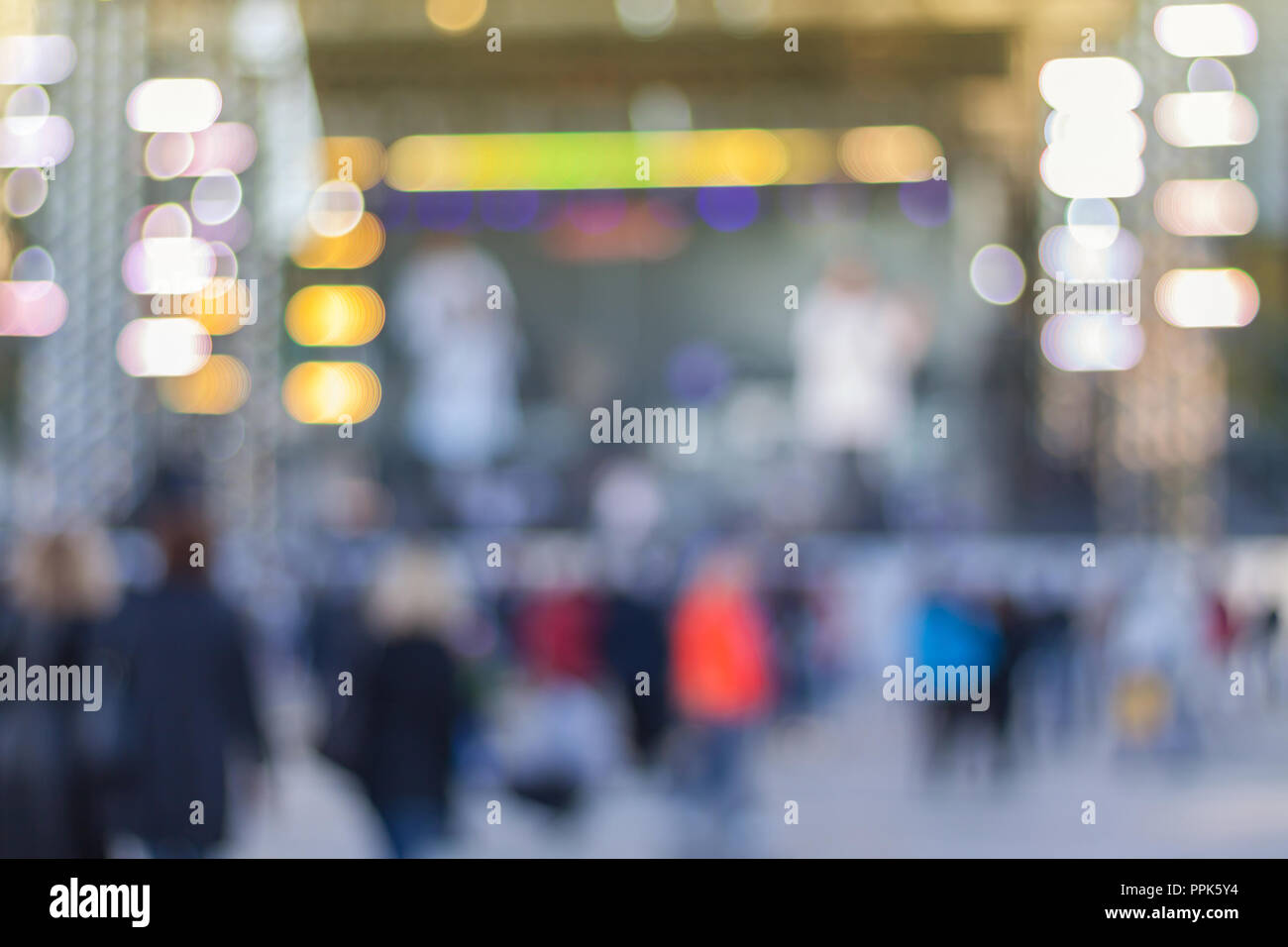 Blurry concert stage background. Live performance Stock Photo - Alamy