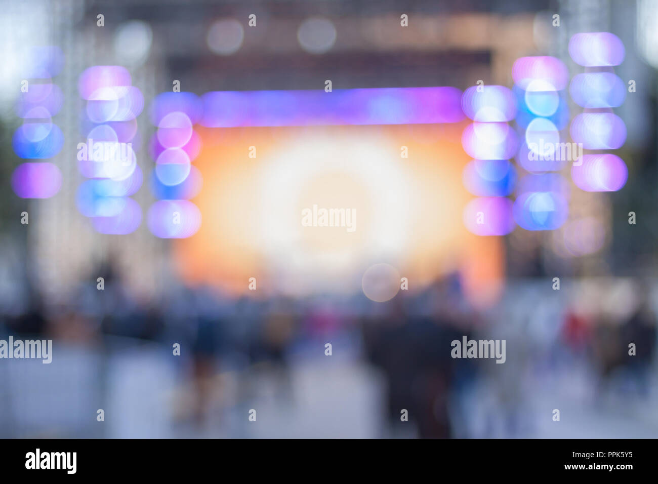 Blurry concert stage background. Live performance Stock Photo - Alamy
