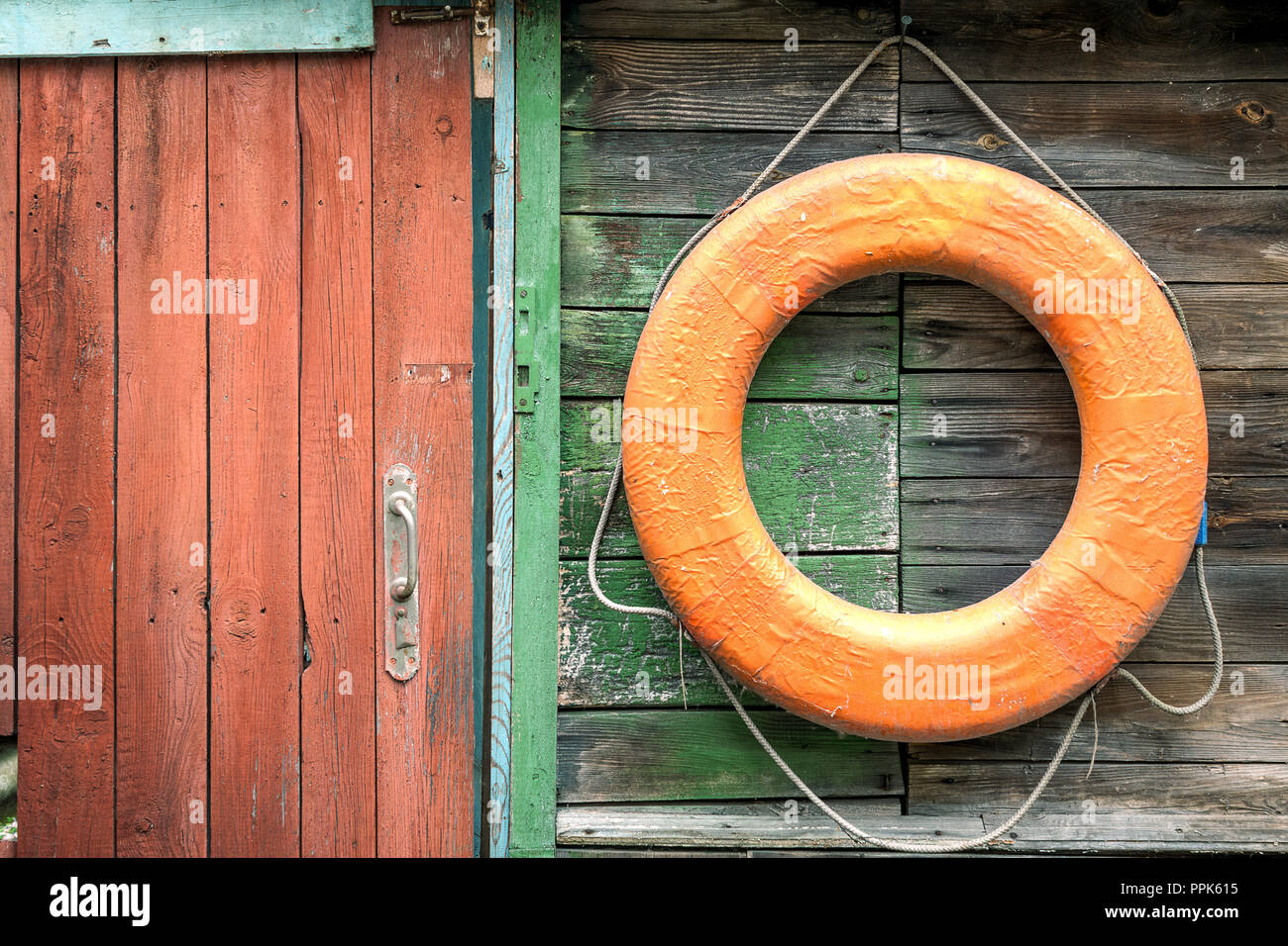 Old lifebuoy hi-res stock photography and images - Alamy